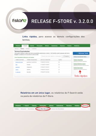 F-Store v3 Release Description 3.2.0.0 | PDF