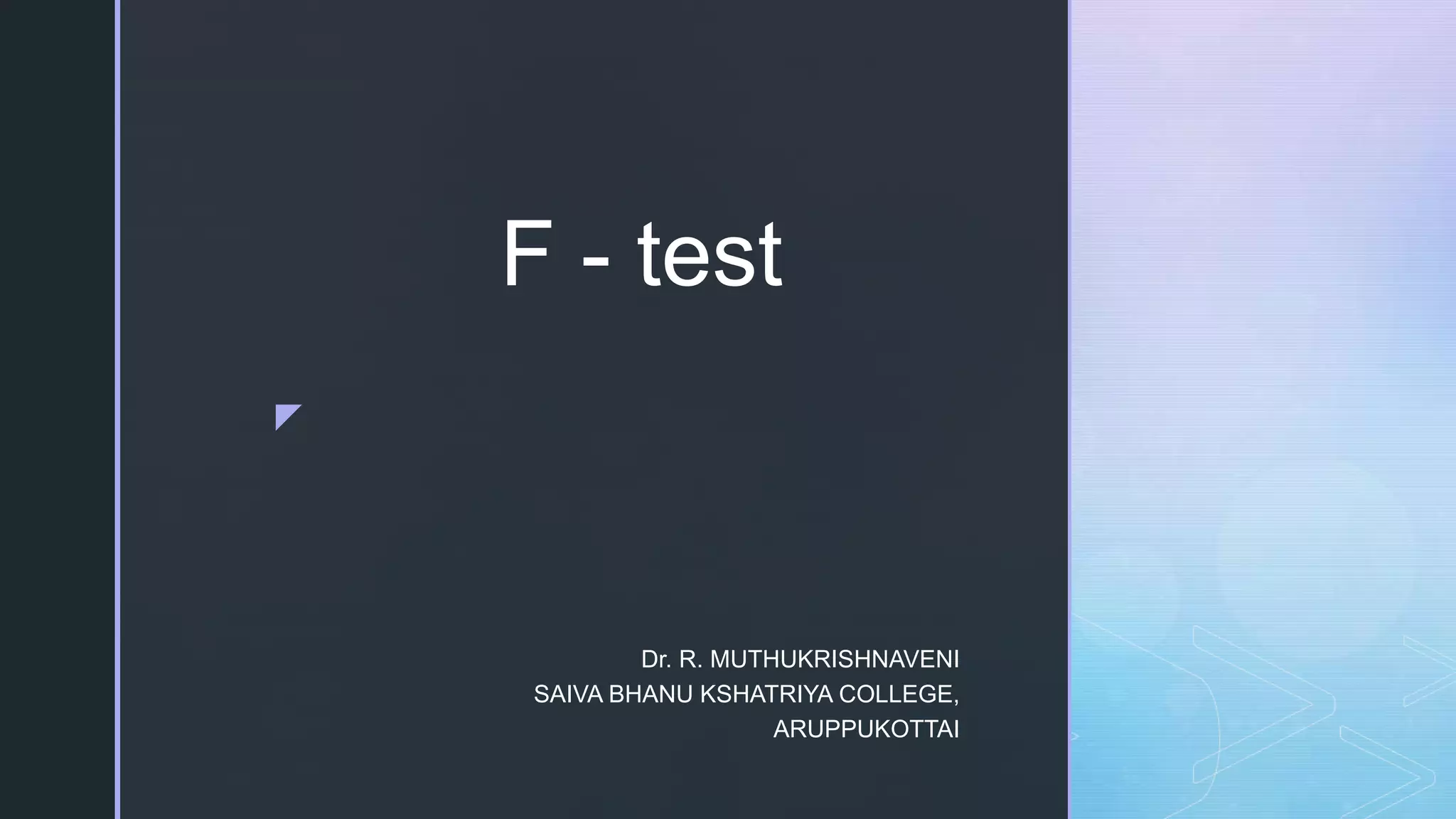 F test | PPTX