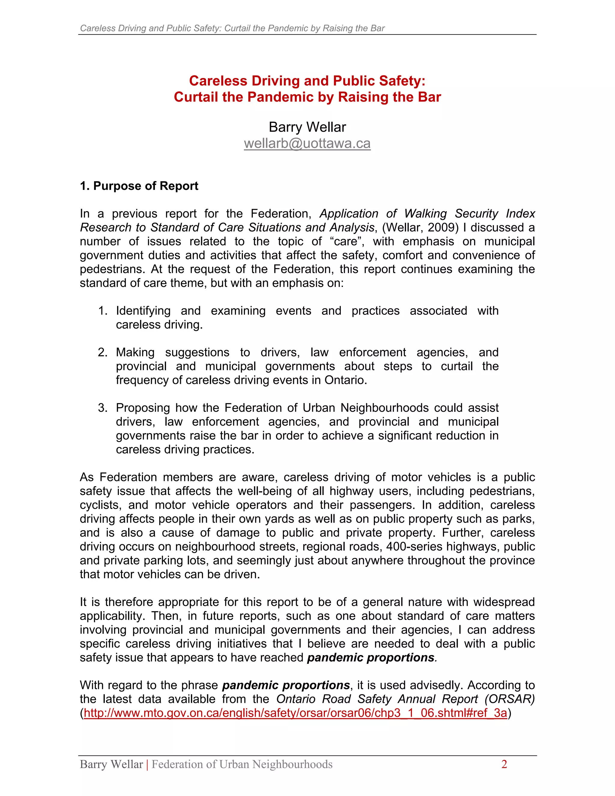 Careless Driving And Public Safety | PDF