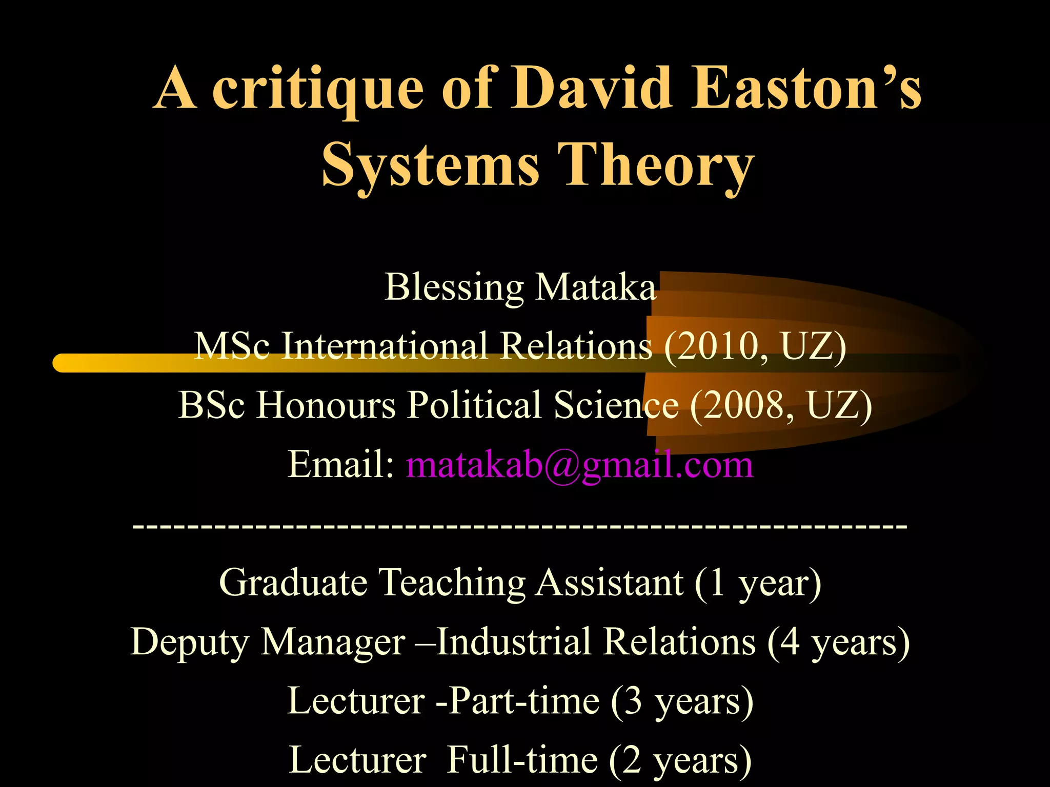 systems theory | PPT