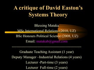 systems theory | PPT