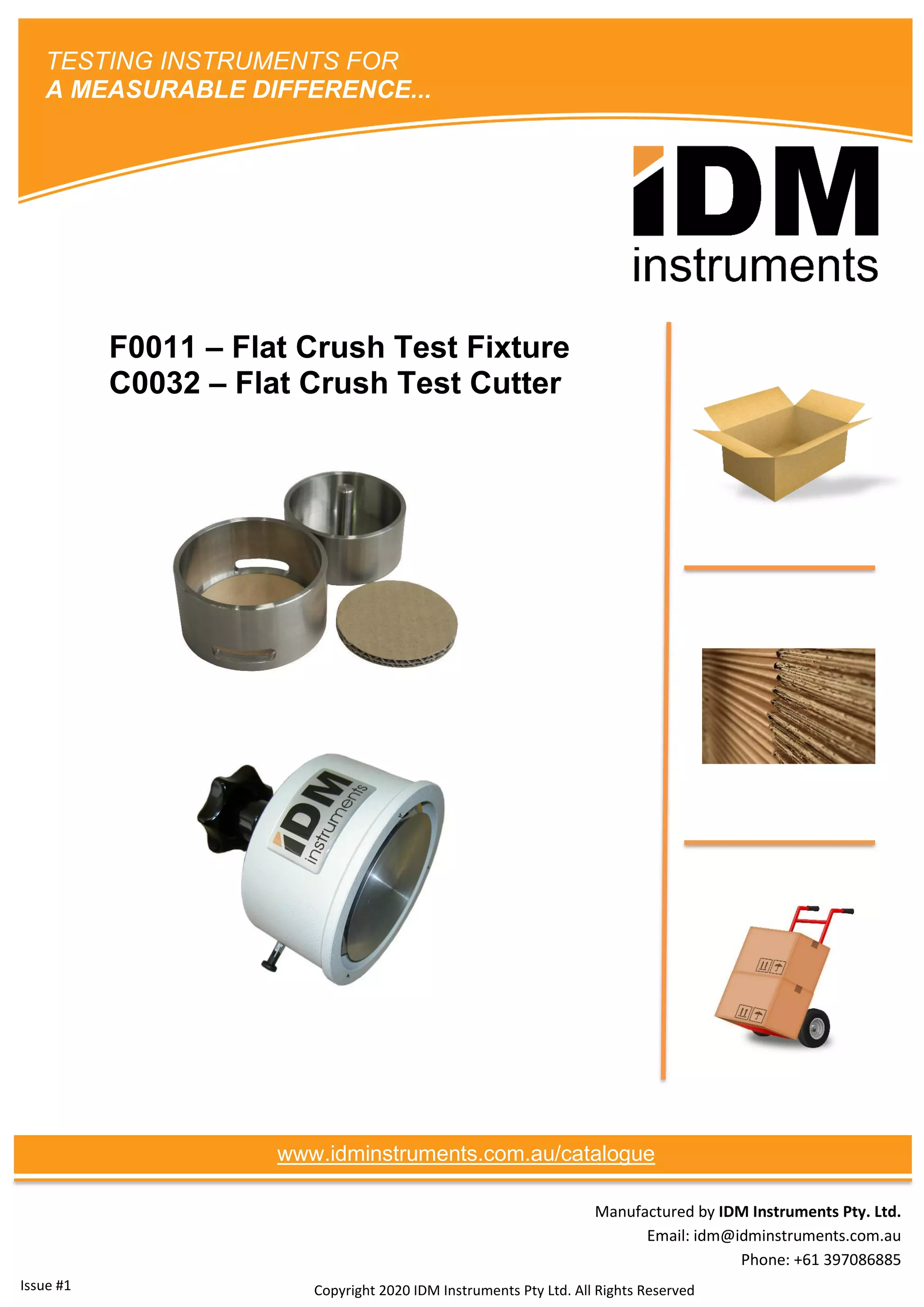 Flat crush test fixture and cutter | PDF