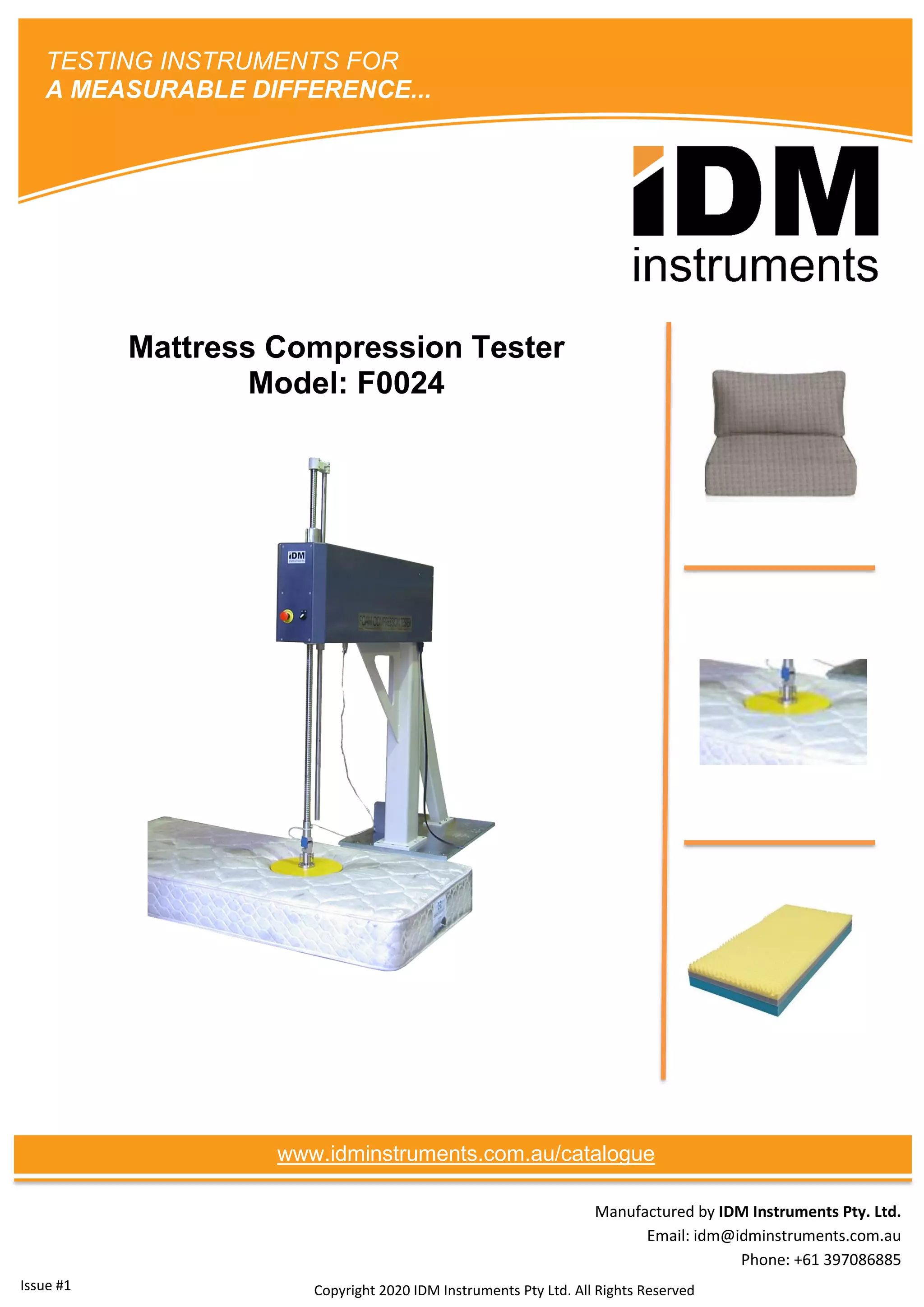 Mattress compression tester - IDM | PDF | Technology & Computing