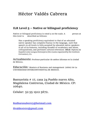 Héctor Valdés Cabrera | PDF
