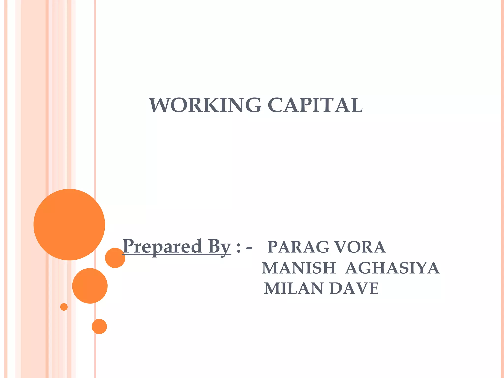 working capital | PPT