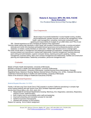 R Swenson Resumé-2015 | PDF