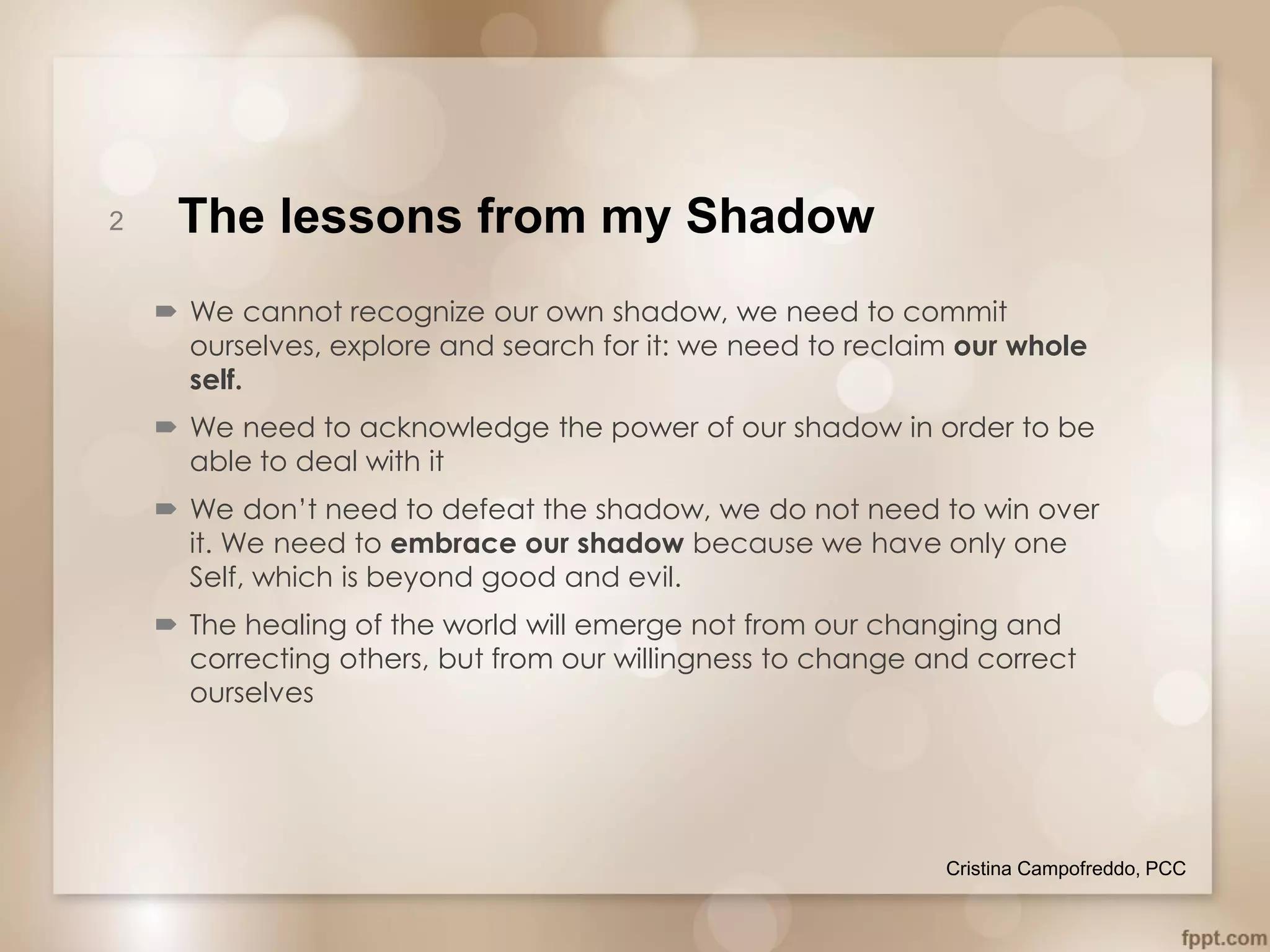 Our Shadow Presentation | PDF