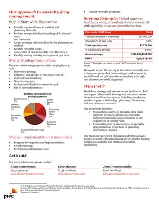 Specialty one pager FINAL | PDF
