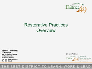 Restorative Practices Overview December 2015 | PPTX