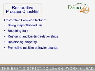 Restorative Practices Overview December 2015 | PPTX