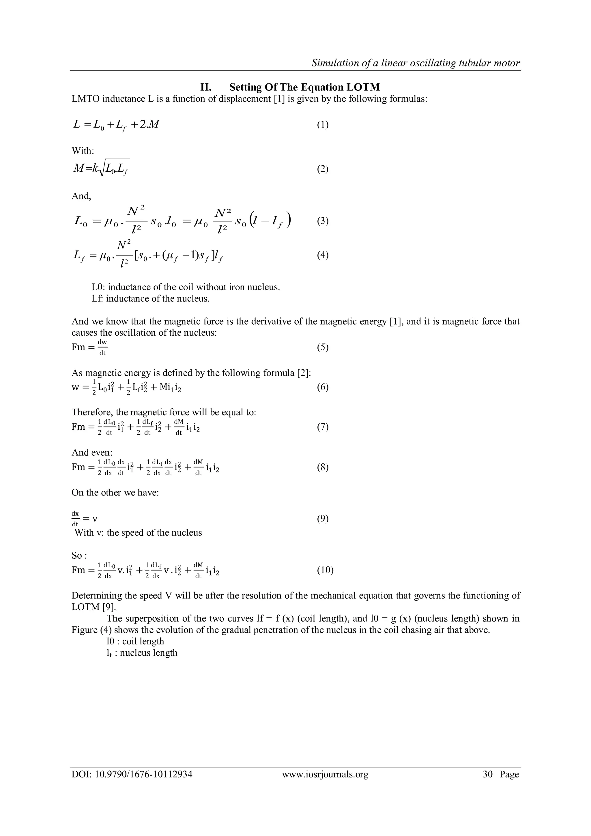 Simulation of a linear oscillating tubular motor | PDF
