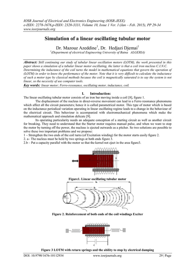 Simulation of a linear oscillating tubular motor | PDF | Physics | Science