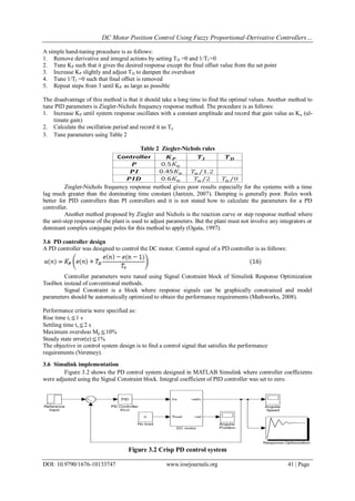 DC Motor Position Control Using Fuzzy Proportional-Derivative Controllers With Different ...