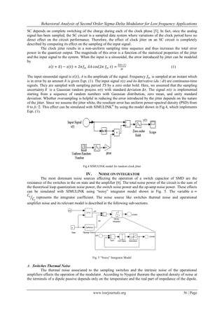 Behavioral Analysis of Second Order Sigma-Delta Modulator for Low frequency Applications | PDF ...