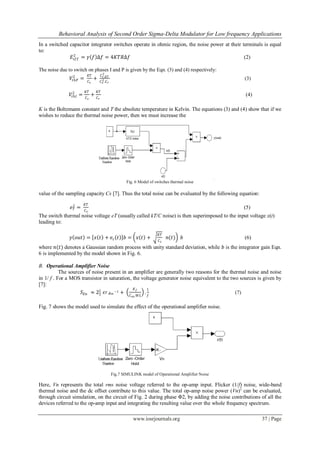 Behavioral Analysis of Second Order Sigma-Delta Modulator for Low ...