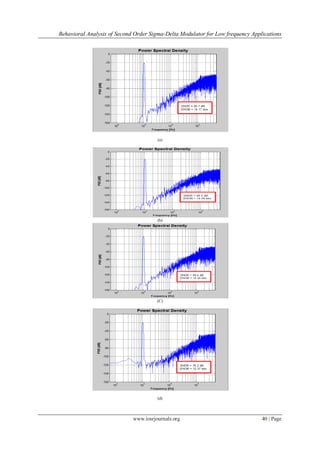 Behavioral Analysis of Second Order Sigma-Delta Modulator for Low frequency Applications | PDF ...
