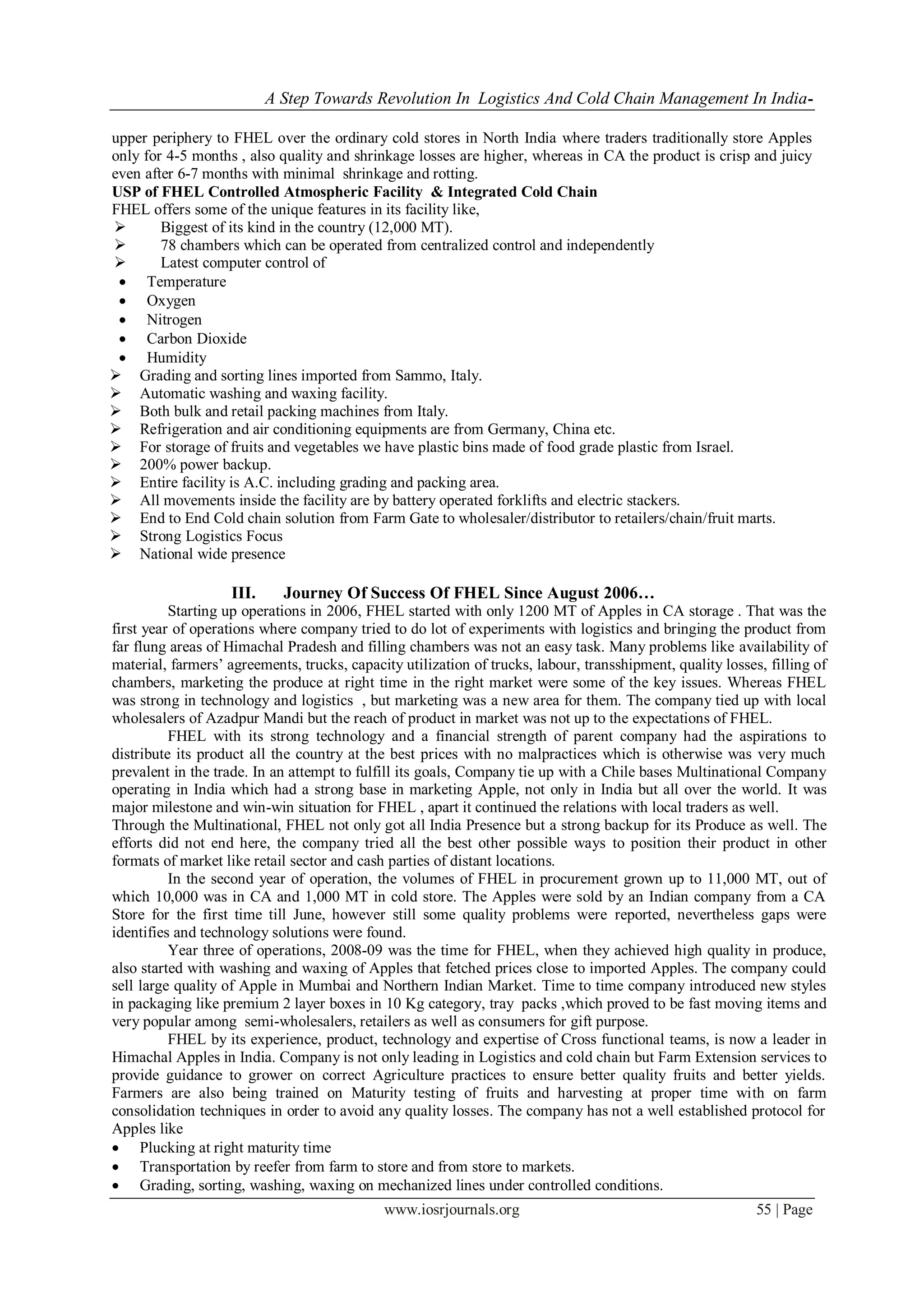 A Step Towards Revolution In Logistics And Cold Chain Management In ...