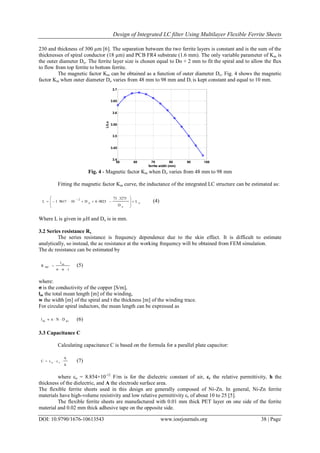 Design of Integrated LC Filter Using Multilayer Flexible Ferrite Sheets | PDF