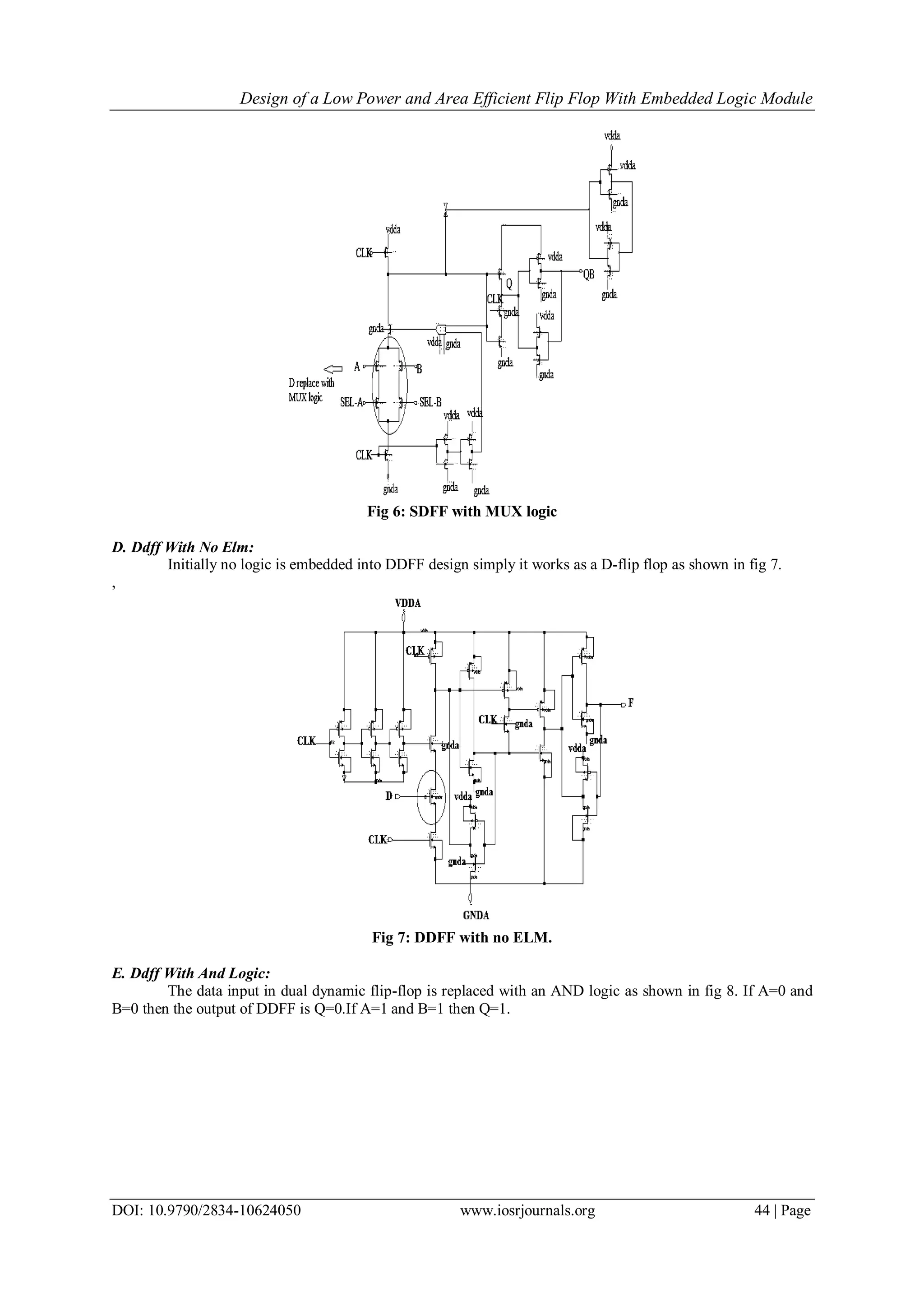 Design of a Low Power and Area Efficient Flip Flop With Embedded Logic Module | PDF