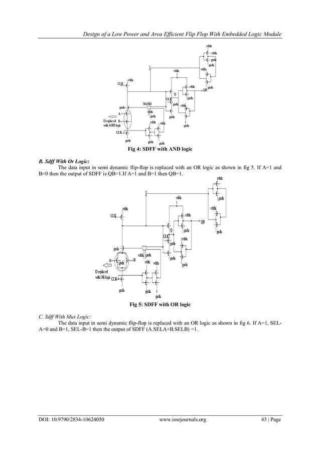 Design of a Low Power and Area Efficient Flip Flop With Embedded Logic Module | PDF