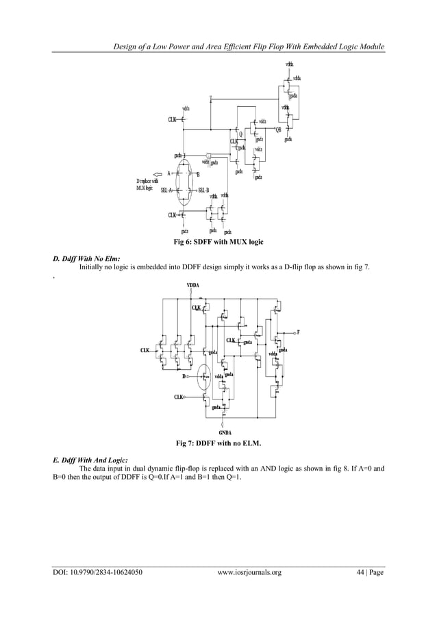 Design of a Low Power and Area Efficient Flip Flop With Embedded Logic ...