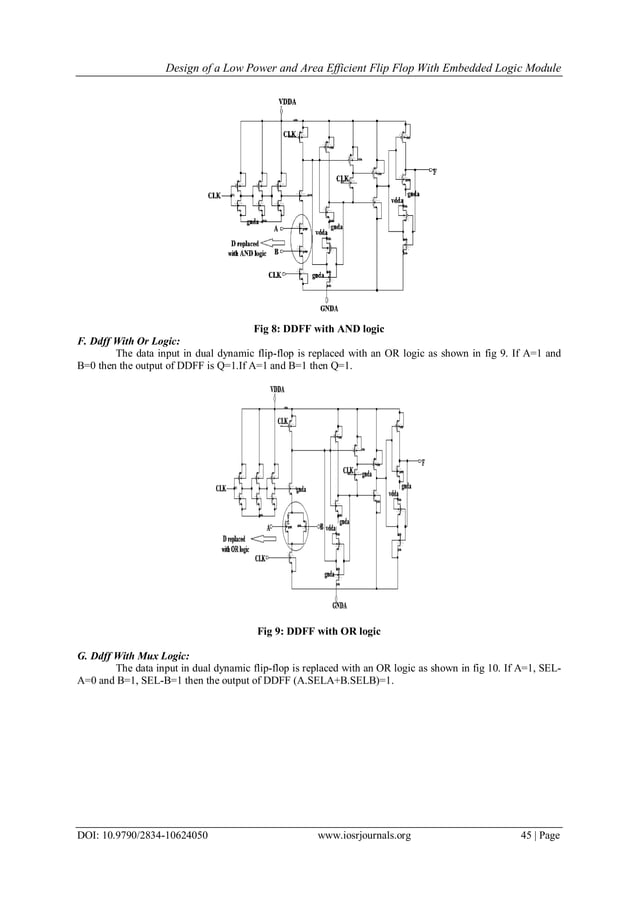 Design of a Low Power and Area Efficient Flip Flop With Embedded Logic ...