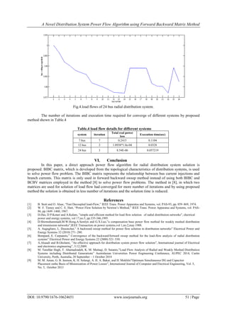 A Novel Distribution System Power Flow Algorithm using Forward Backward Matrix Method | PDF