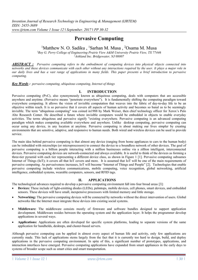 Pervasive Computing | PDF