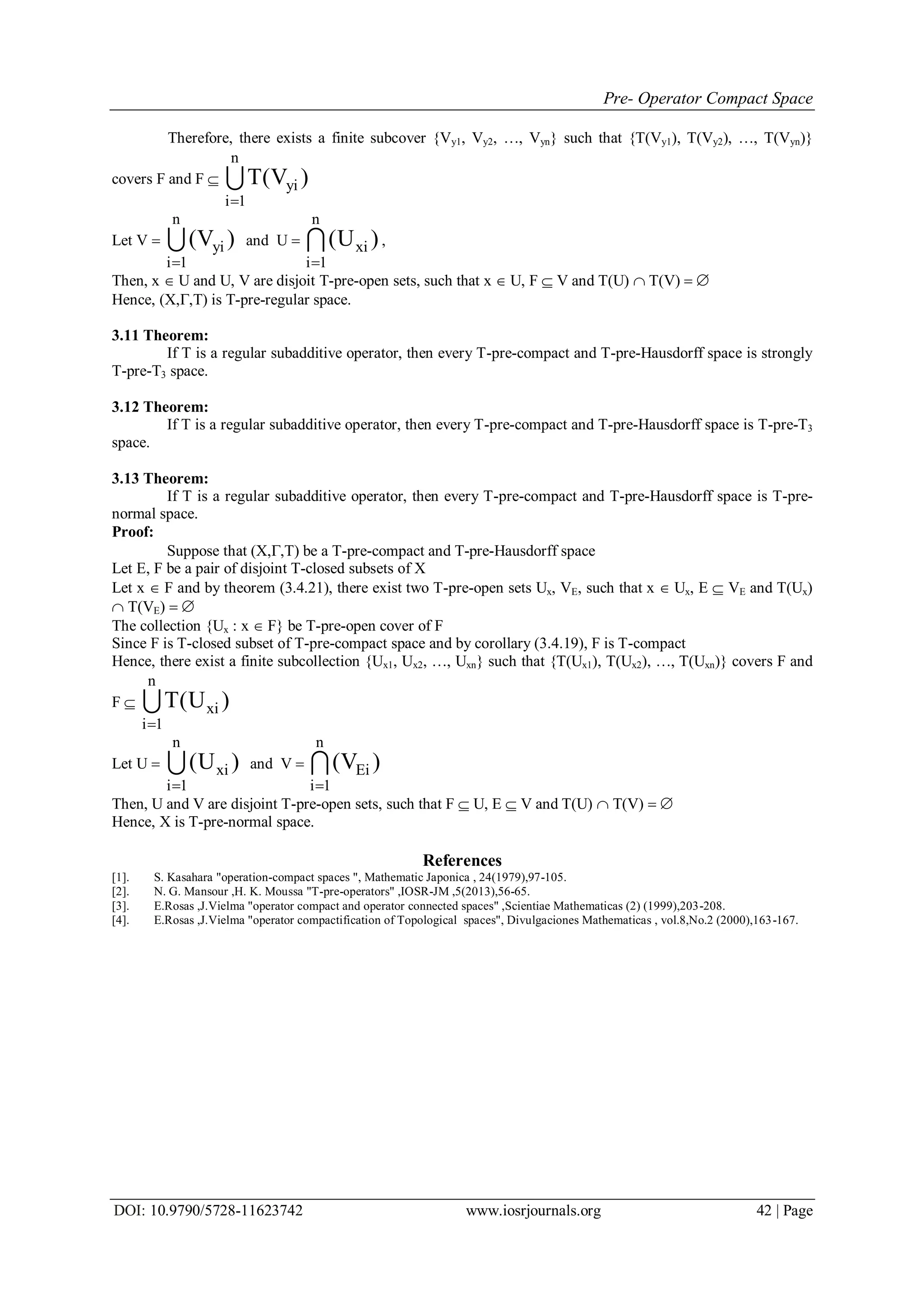 Pre- Operator Compact Space | PDF | Physics | Science