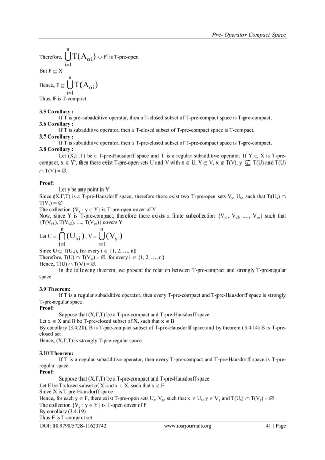 Pre- Operator Compact Space | PDF | Physics | Science