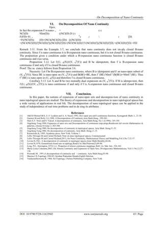 On Decomposition of Nano Continuity | PDF