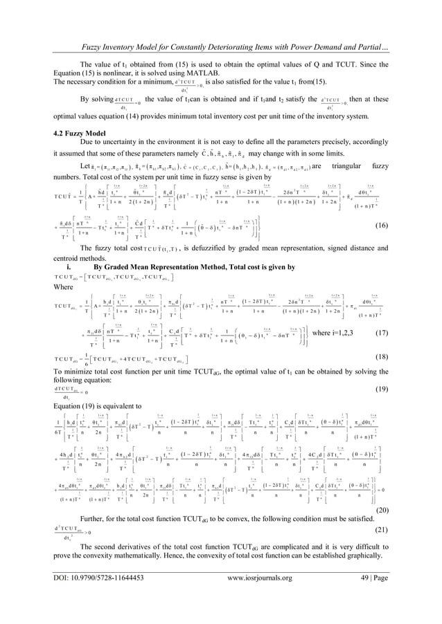 Fuzzy Inventory Model for Constantly Deteriorating Items with Power Demand and Partial ...