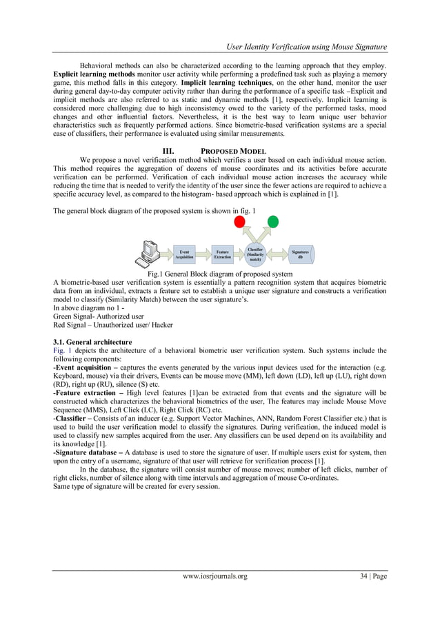 User Identity Verification Using Mouse Signature | PDF