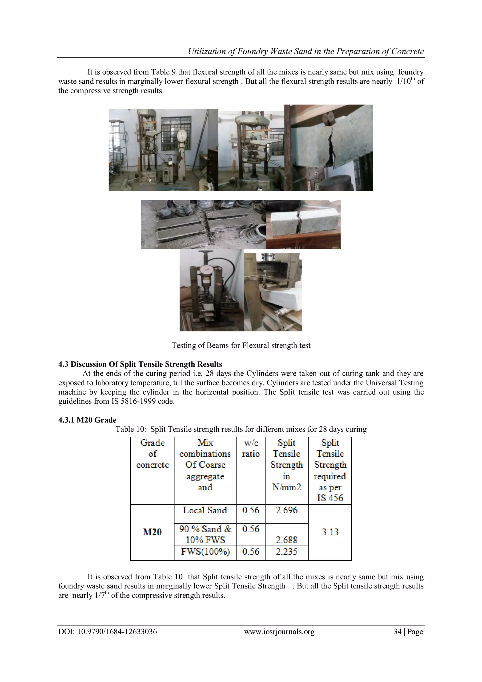 Utilization of Foundry Waste Sand in the Preparation of Concrete | PDF