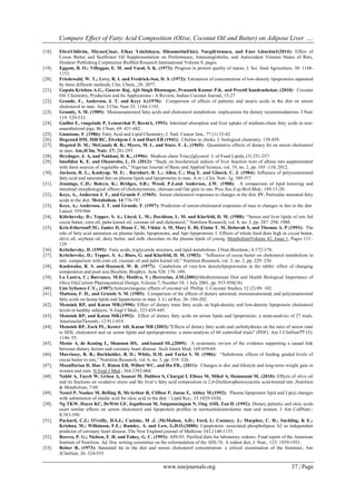 Compare Effect of Fatty Acid Composition (Olive, Coconut Oil and Butter ...