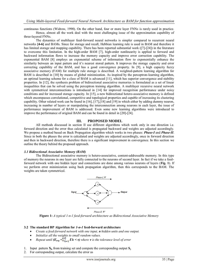 Using Multi-layered Feed-forward Neural Network (MLFNN) Architecture as Bidirectional ...
