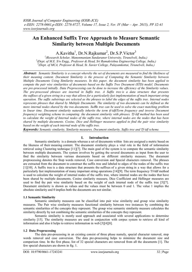 An Enhanced Suffix Tree Approach to Measure Semantic Similarity between Multiple Documents | PDF