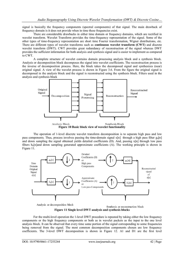 Audio Steganography Using Discrete Wavelet Transformation (DWT) & Discrete Cosine Transformation ...