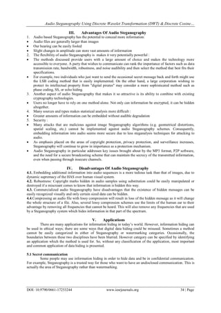 Audio Steganography Using Discrete Wavelet Transformation (DWT) & Discrete Cosine Transformation ...