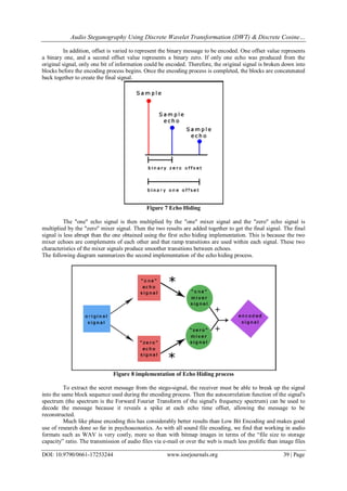 Audio Steganography Using Discrete Wavelet Transformation (DWT ...