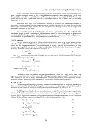 Adaptive Noise Cancellation using Multirate Techniques | PDF | Digital Audio | Computer Software ...