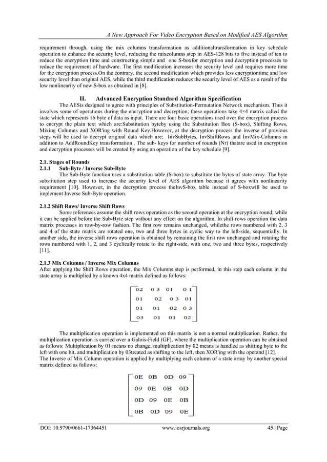 A New Approach For Video Encryption Based On Modified Aes Algorithm Pdf