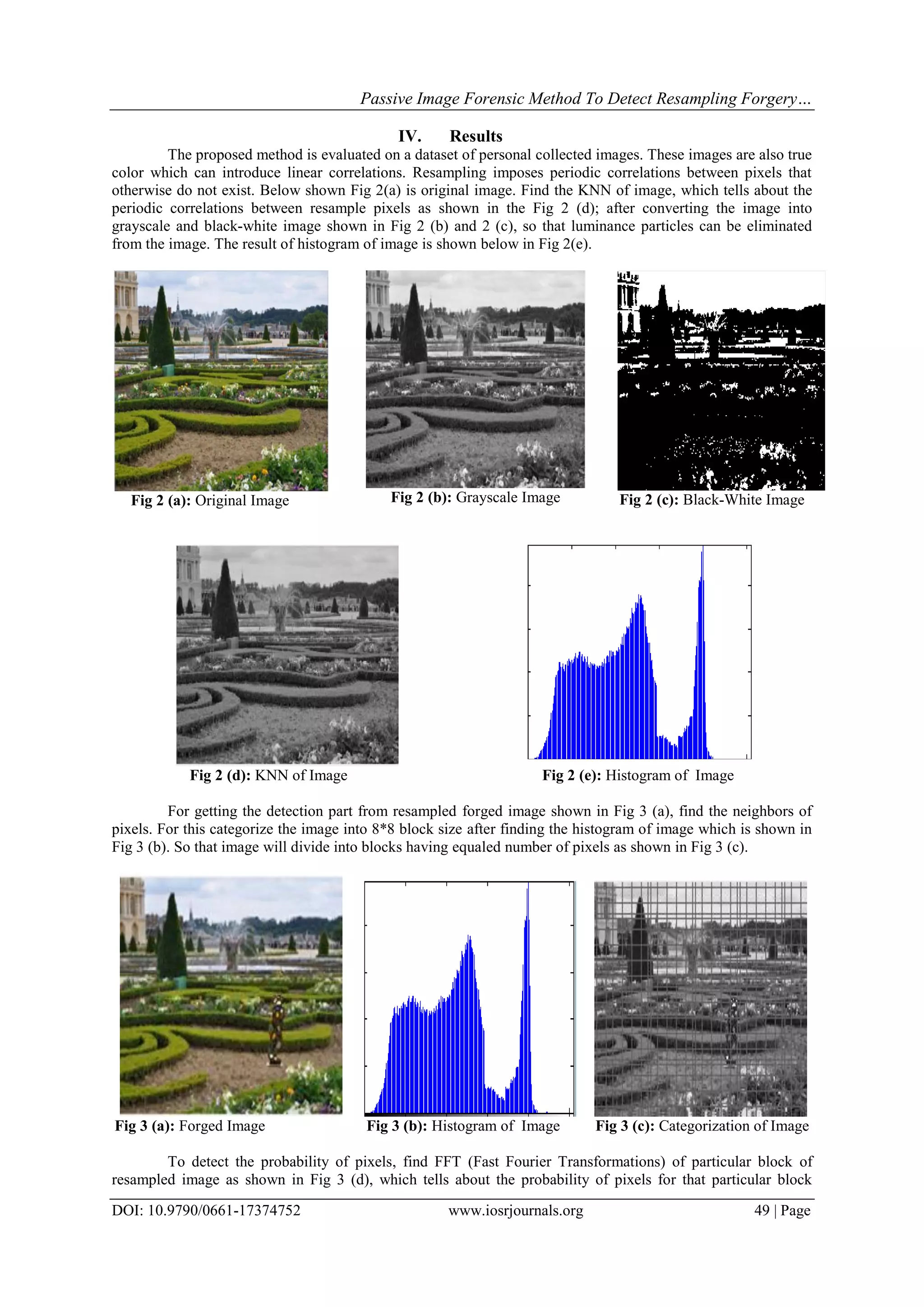 Passive Image Forensic Method to Detect Resampling Forgery in Digital Images | PDF
