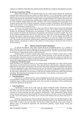 A Review on Software Fault Detection and Prevention Mechanism in Software Development Activities ...