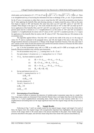 A Hough Transform Implementation for Line Detection for a Mobile Robot Self-Navigation System | PDF