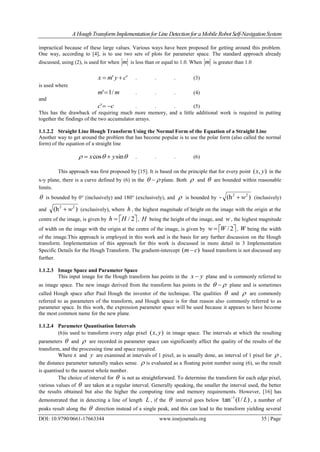 A Hough Transform Implementation for Line Detection for a Mobile Robot Self-Navigation System | PDF