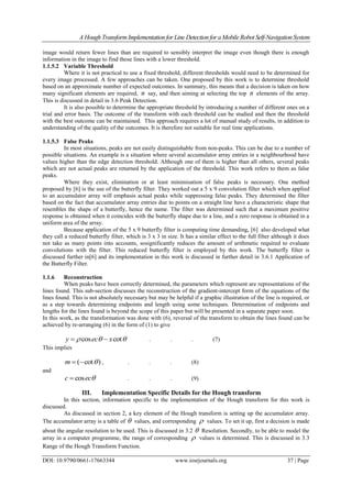 A Hough Transform Implementation for Line Detection for a Mobile Robot ...
