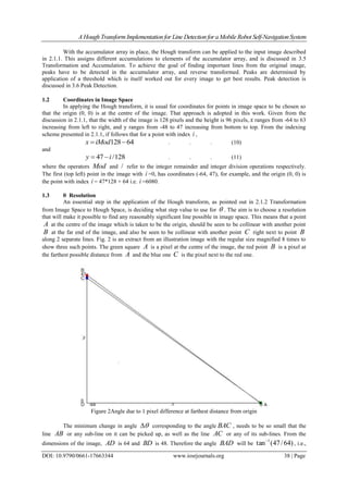 A Hough Transform Implementation for Line Detection for a Mobile Robot Self-Navigation System | PDF