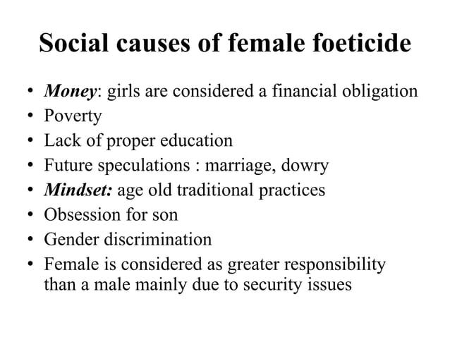 FEMALE FOETICIDE | PPT