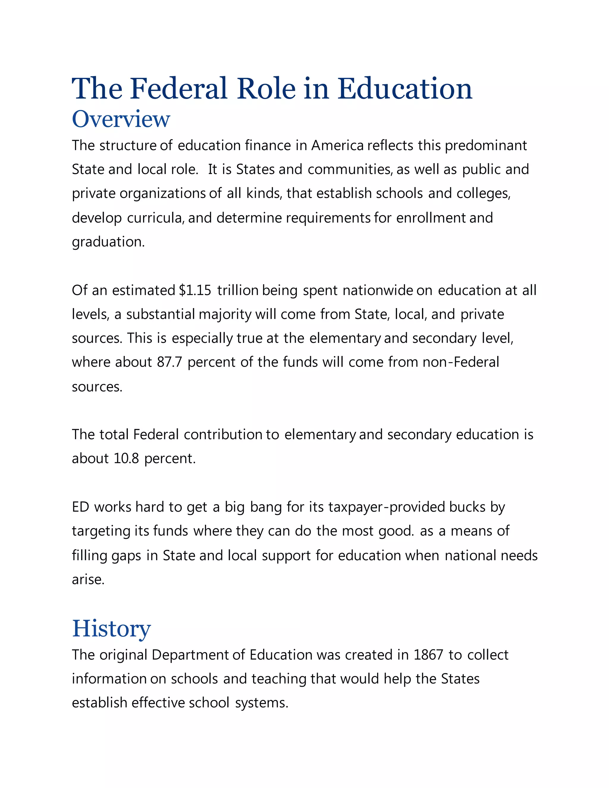 The Federal Role in Education FINAL REVISION | DOCX